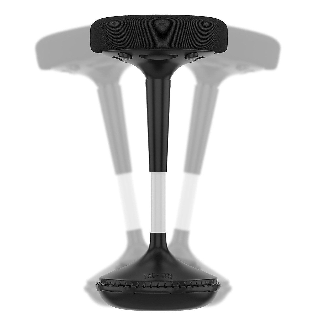 Wobble Stool Standing Desk Chair Ergonomic Tall Adjustable Height sit Stand-up Office Balance Drafting bar swiveling Leaning Perch Perching high swivels 360 Computer Adults Kids Active Sitting Black