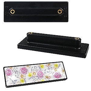 4 Pack 3.6In Double Holes Pulls Handles, Beautiful Flower Print Decorative Kitchen Cabinet Dresser Drawer Closet Cupboard Door knobs Handles Pulls for Home Bedroom Bathroom