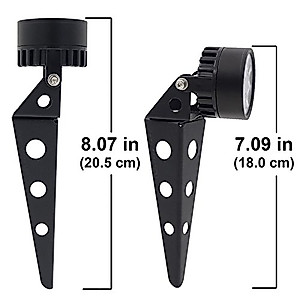 Legacy Mini 50X Twin Solar-Powered LED Spotlight (Warm White LED) for Outdoor Garden Yard Landscape Uplight Downlight, Waterproof, Black Finish