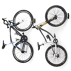 TORACK 2-Pack Swivel Bike Wall Hangers, Wall Mount Bike Hooks for Garage Vertical Space Saving Bike Wall Rack Garage Home Bike Storage