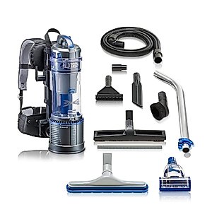 Prolux 2.0 Standard Bagless Backpack Vacuum Cleaner, Lightweight & Comfortable for Residential & Industrial Use, Double HEPA Filtration, Multiple Attachments, Padded Straps