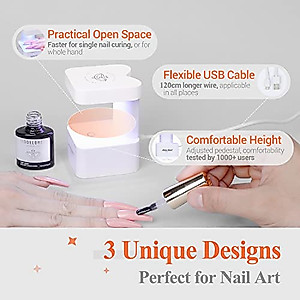 modelones Mini UV Light for Nails, UV Nail Lamp, Nail Light with 2 Timers for Fast Nail Extension, LED Nail Lamp, Portable USB Nail Dryer for Travel