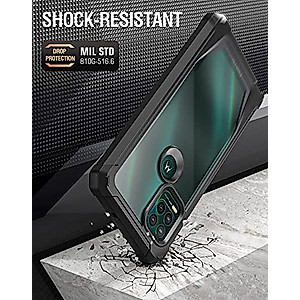 Poetic Guardian Series Case Designed for Moto G Stylus 5G (2021), Model # XT2131,Full-Body Hybrid Shockproof Bumper Cover with Built-in Screen Protector, Black