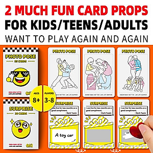 Fun Card Games for Kids, Adults, Family-Board Games for Family Game Night with 415 Conversation and Challenge Cards, for Ages 8 and Up-Know Family Better, Live Life Happier-Family Games 6 in 1 Set