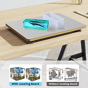 Nelyrho Resin Leveling Board for Epoxy Resin, 16''x 12'' Adjustable Precision Leveling Table for Resinate, Epoxy Resin Accessories, Multipurpose Resin Leveling Table, Resin Supplies (Grey)