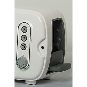 BergHOFF Seren Side Loading Toaster with Cool Touch Exterior and Removable Crumb Tray, White, Without Serving Tray