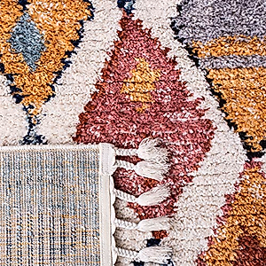 SAFAVIEH Morocco Collection 4' x 6' Ivory/Multi MRC924A Moroccan Boho Tribal Area Rug