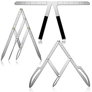 3 Pieces Eyebrow Ruler 3-Point Positioning Ruler Eyebrow Golden Ratio Caliper Microblading Grooming Stencil Shaper Permanent Eyebrow Measuring Tool DIY Ruler Kit for Student Brow Artists