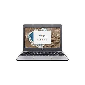 HP 11.6-inch Chromebook 11-v010nr HD Display, Intel Celeron N3060 4GB RAM 16GB eMMC, SD Card Reader USB HDMI Ports, Google Chrome OS Notebook (Renewed)