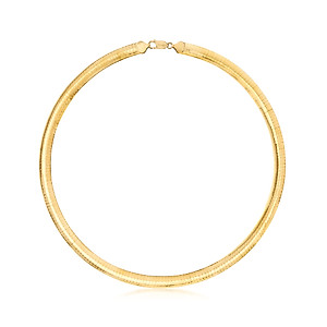 Ross-Simons Italian 8mm 18kt Gold Over Sterling Omega Necklace. 16 inches