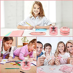(Mcsalay) 88 Piece School Supplies Package Essential for Returning to School Including Electric Pencil Sharpener Electric Eraser Electric Vacuum Cleaner Pencil Notebook and More!