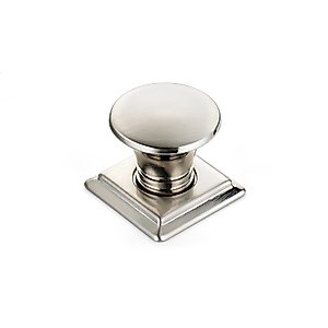 Richelieu Hardware BP46702195 Vaudreuil Collection 1 1/4-inch (32 mm) x 1 1/4-inch (32 mm) Brushed Nickel Traditional Cabinet and Drawer Knob for Kitchen, Bathroom, and Furniture
