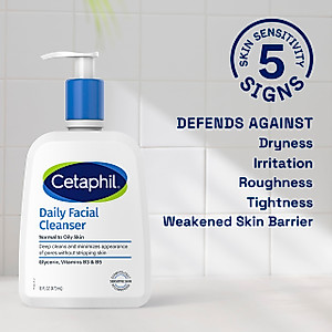 Cetaphil Face Wash, Travel Size Toiletries, Daily Facial Cleanser for Sensitive, Combination to Oily Skin, 2 oz 12 Pack, Gentle Foaming, Soap Free, Hypoallergenic