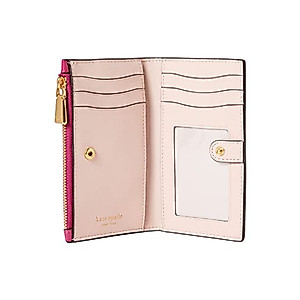 Kate Spade New York Morgan Saffiano Leather Small Slim Bifold Wallet Plum Liqueur One Size