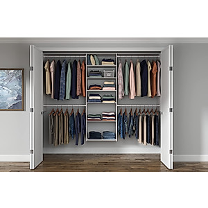 Easy Track 4'-8' W DeluxePlus Shelving Closet Kit