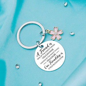 Friendship Gifts For Women Friends Female Bff Bestie Gifts Best Friend Keychain Gifts For True Friends Unique Friend Teen Girl Birthday Christmas Galentines Gifts Flower Key Chain Accessories Jewelry