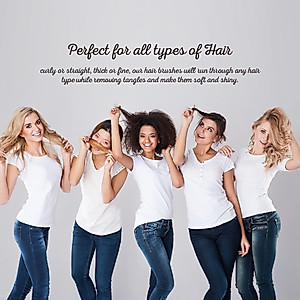 Curved Vented Boar Bristle Styling Detangling Hair Brush, Single White Anti-static Detangler Brush, Fast Blow Drying, Use on Long or Short Unbrush Hair (1 Pack White)