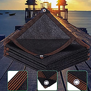 TOTOZAKUL Shade Cloth - Garden Mesh Netting Black-7x7 FT,with Grommets Outdoor Sun Cover for Pergola Patio Plants Greenhouse Chicken Coop Shading Rate 70-90% Sunblock Net Patio,Shade Sails Lawn