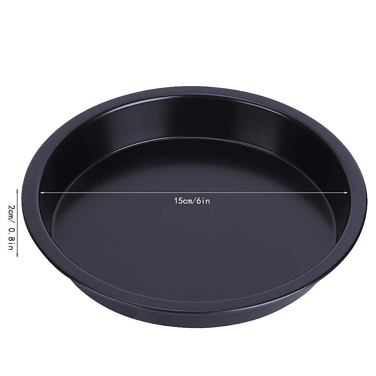 Fdit Pizza Pan Non-Stick Round Shallow Pie Cake Bread Mold Carbon Steel Baking Dish Pan Tray Kitchen Tools 5/6/7/8/9/10 inch (6in)