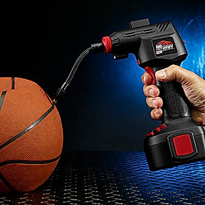 Ontel Air Hawk Pro Automatic Cordless Tire Inflator Portable Air Compressor, Easy to Read Digital Pressure Gauge, Built In LED Light, Black