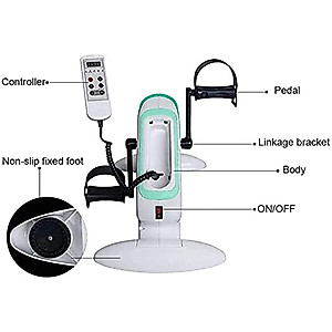 Electronic Fitness Motorized Bike Pedal Exerciser, Fitness Motorized Exercise Bike with Leg Protector Lectric Pedal Exerciser for The Elderly and Seniors Comfort Soft Splint Leg Protectors