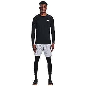 Under Armour mens ColdGear Armour Fitted Crew , Black (001)/White , Large