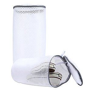2 Pcs Shoe Washing Machine Bag, 15x7 Inches Mesh Washing Bag Shoes Wash Bags With Zipper Mesh Laundry Bag For Washing Machine Sneaker Mesh Washing Bag Large Size Laundry Shoe Bag For Sneaker