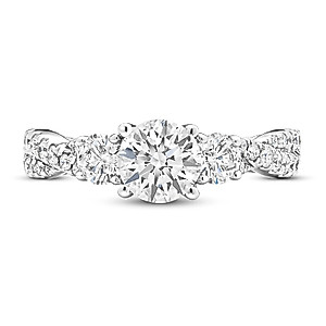 1.5 Carat (ctw) moissanite engagement rings for women 14K Gold ring moissanite rings- 10.5