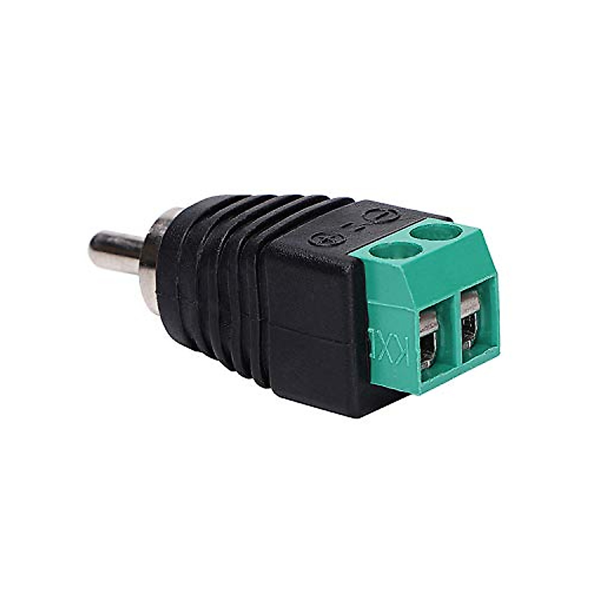 ALEKOR Phono RCA Male Plug to AV Screw Terminal Audio Video Connector Speaker Wire to RCA Adapter (Pack of 6)