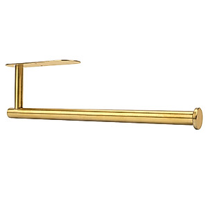 Gold Kitchen Paper Towels Holder Wall Mount Stainless Steel Paper Towel Holders Adhesive Under Cabinet Paper Towel Roll Rack for Kitchen, Bathroom