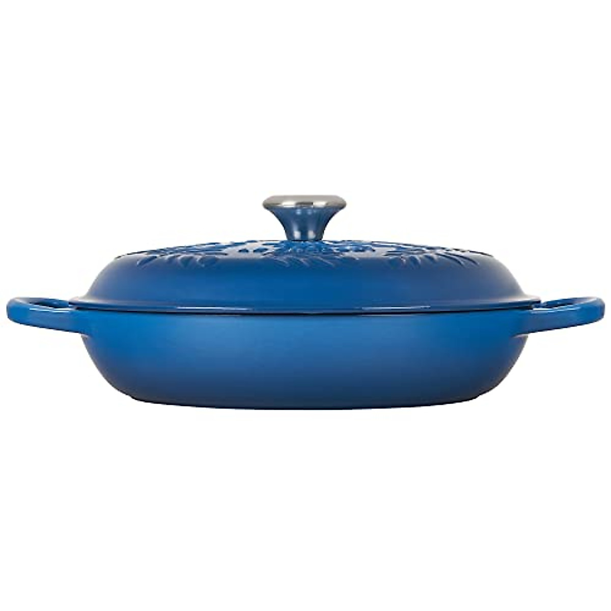 Le Creuset Olive Branch Collection Enameled Cast Iron Signature Braiser, 3.5 qt., Marseille with Embossed Lid