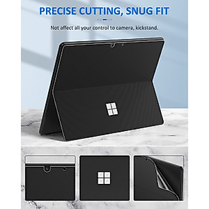 MoKo Tablet Back Skin Stick Decal for Microsoft Surface Pro 11 /Surface Pro 10 / Pro 9 / Pro 8 13-Inch Tablet, PU Leather Protective Decal Body Skin Cover for Surface Pro 11/10, Black