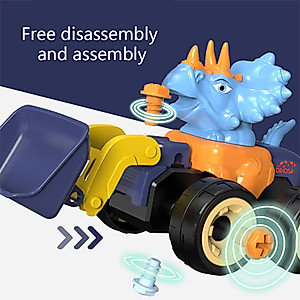 Dinosaur Truck Toys, 2 Pack Dinosaur Truck Carrier Playset with 11pcs Mini Dinosaur Figures, Dinosaur Transport Truck Playset Birthday Party Gifts for Kids