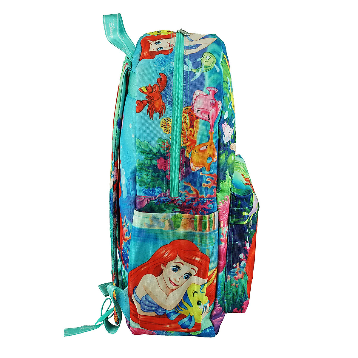 Disney The Little Mermaid - Ariel Deluxe Oversize Print Large 17.5" Backpack with Laptop Compartment - A19608