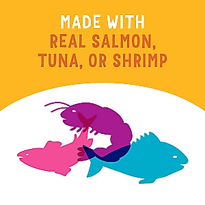 Purina Friskies Grain Free Wet Cat Food Lickable Cat Treats Variety Pack, Lil' Soups With Salmon, Tuna or Shrimp - (Pack of 30) 1.2 oz. Cups