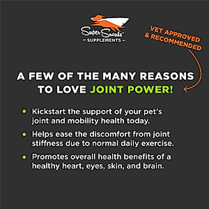 Super Snouts Joint Power 100% Green Lipped Mussels for Dogs & Cats - Dog Joint Supplement Powder Supports Joints, Tendons, Ligaments (2.64 oz)