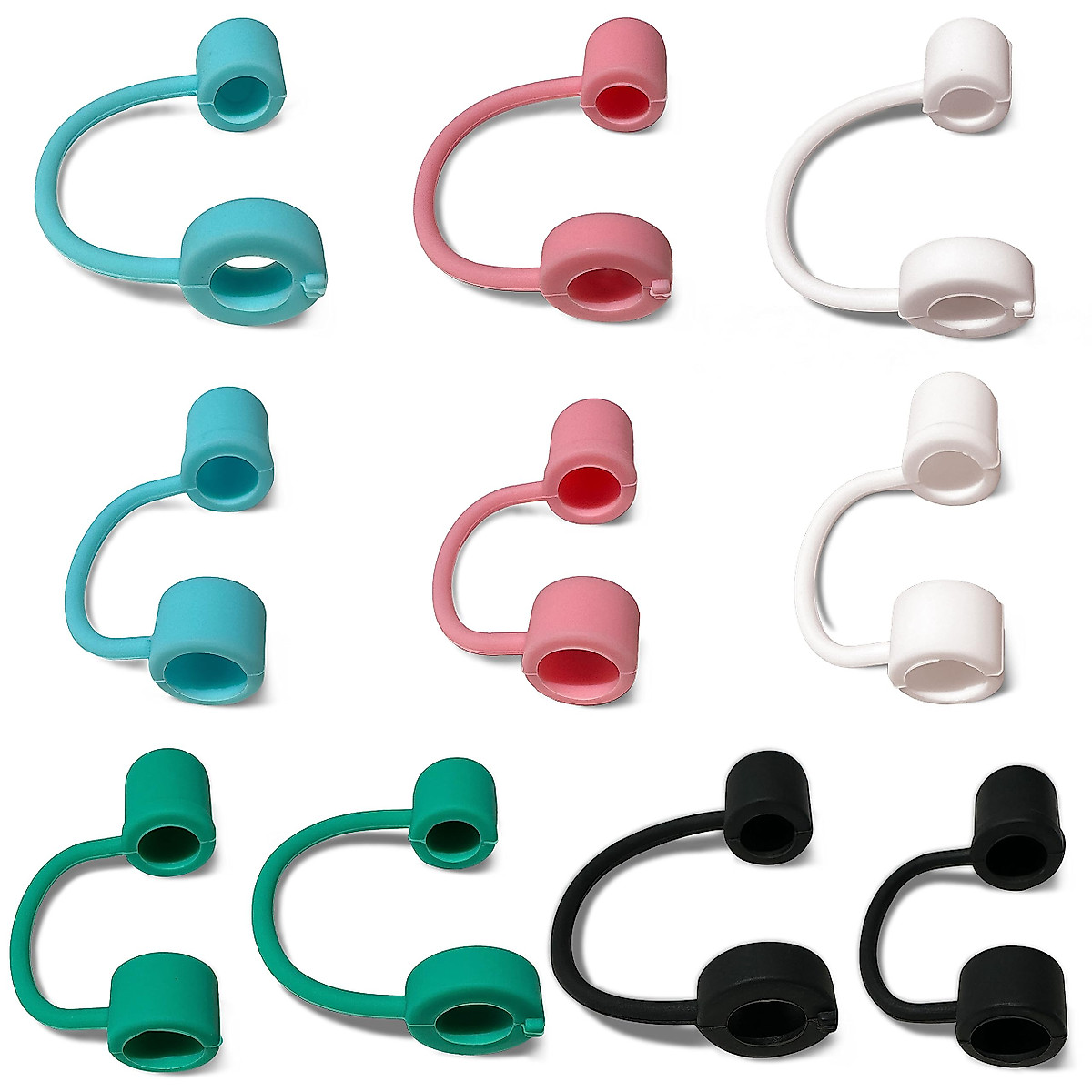 Straw Covers Cap - 10Pcs Colorful Silicone Straw Tips Suitable for Stanley Straw Cover - Reusable Cover for Drinking Straw - Toppers Drinking Straw Caps Plugs (10 Mix Color caps)