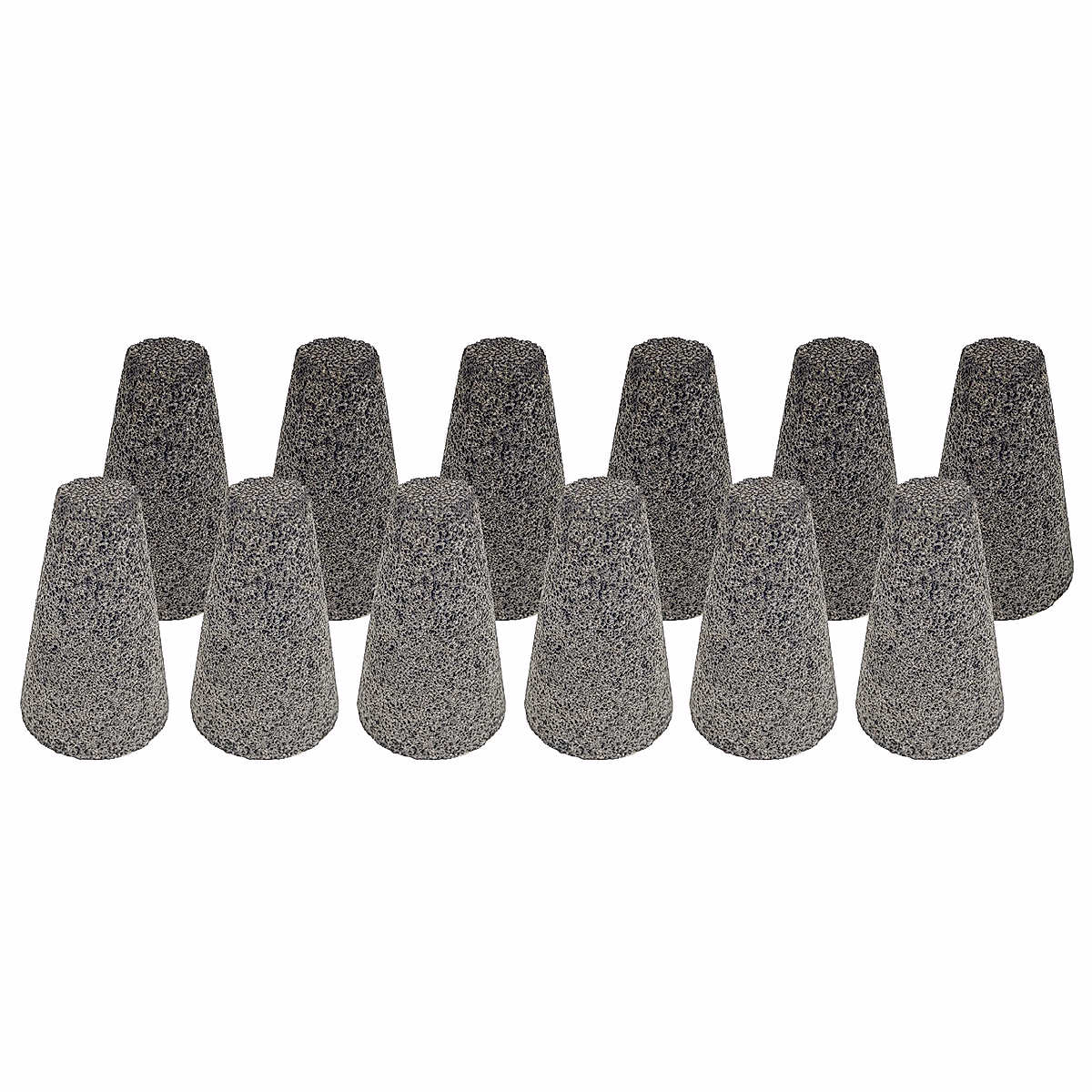 Weiler 68317 TIGER AO TYPE 17 Flat Tip Portable Grinding Cone, A24-R, 2" X 3" X 5/8-11, (Pack of 12)