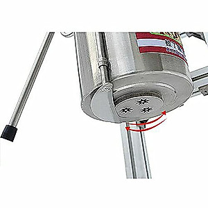 3L Commercial Stainless Steel Manual Churros Machine Hand Crank Vertical Spanish Donuts Churrera Maker Machine for Restaurants, Cafeterias, Bakeries USA