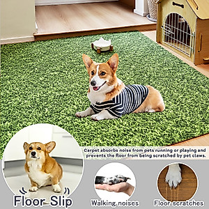 Candockway Carpet Tiles, Peel and Stick Floor Tile 15.75×15.75 inch, Self Adhesive Interlocking Carpet Squares, Anti-Slip Dog Cat Mat Easy Install for Living Room Bedroom 6 Pcs