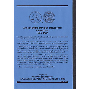 Washington Quarter Folder 1965-1987 (Official Whitman Coin Folder)