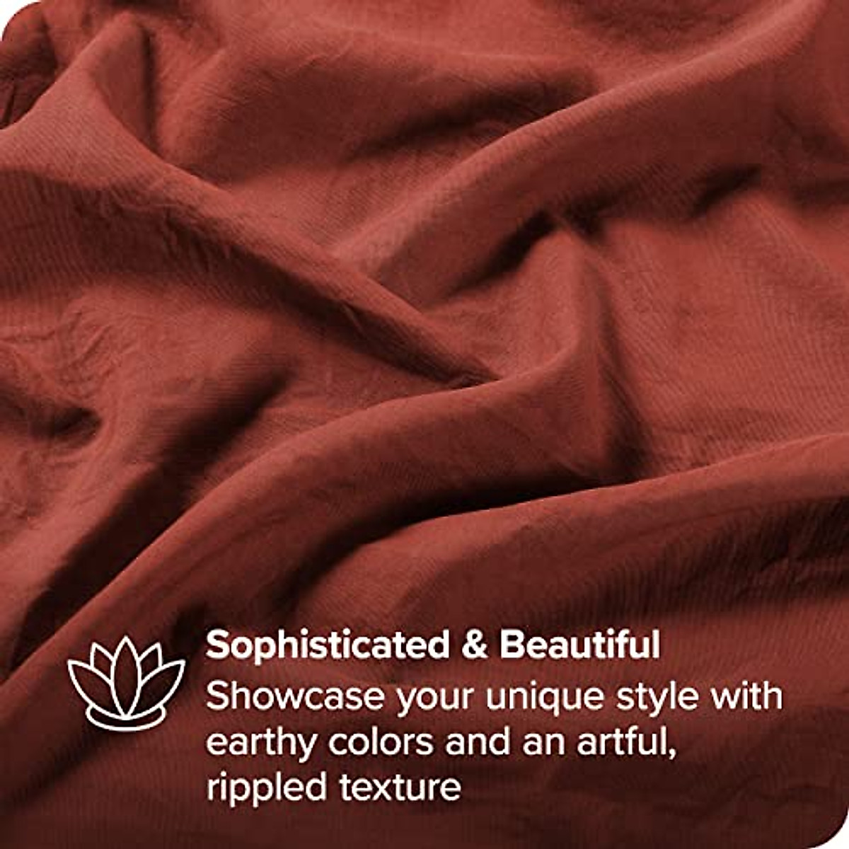 Bare Home Sandwashed Duvet Cover Queen Size - Premium 1800 Collection Duvet Set - Cooling Duvet Cover - Super Soft Duvet Covers (Queen, Sandwashed Rosewood)