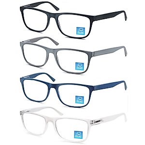 OLOMEE Reading Glasses Men Blue Light Blocking Large Oversized Wide Readers +1.25 Matte Square Cheaters W/Big Head/Large Face