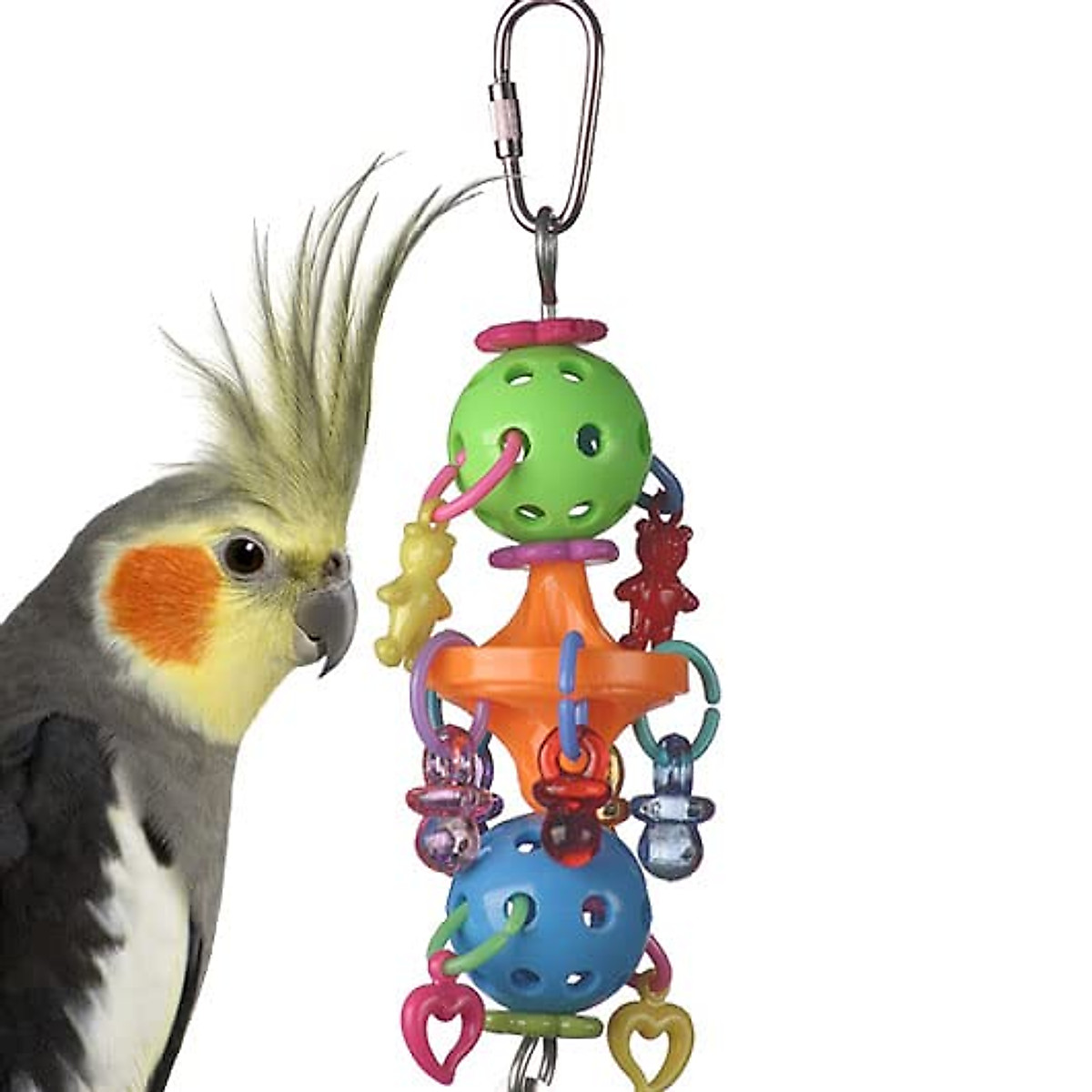 Super Bird Creations SB1083 Binky Bop Bird Toy, Medium Bird Size, 7.5" x 1.5"