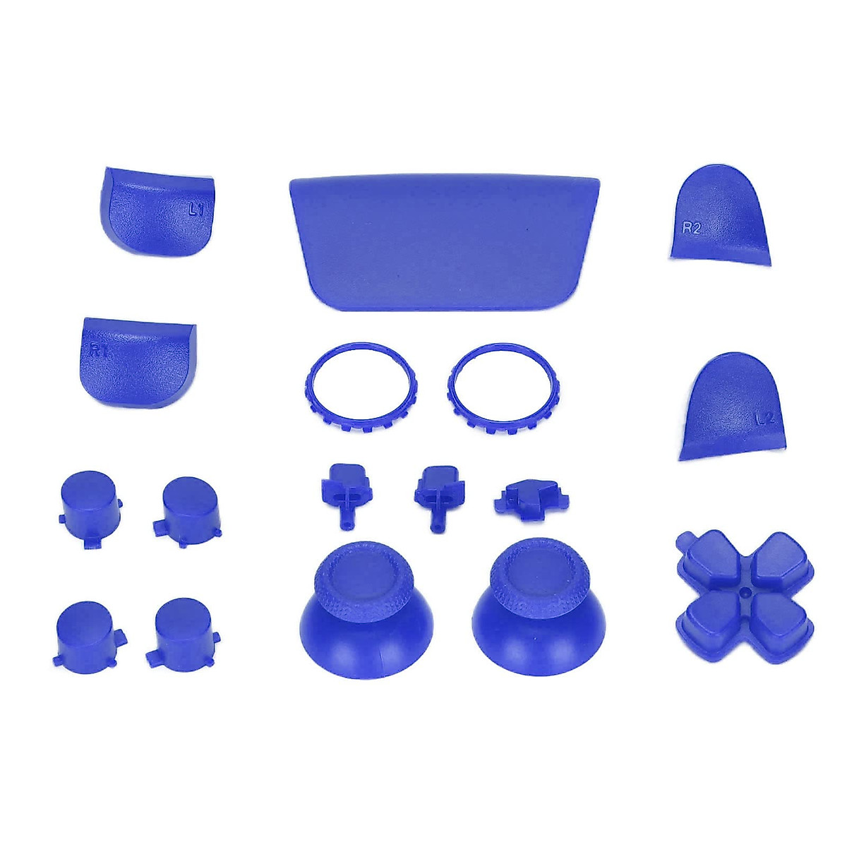 Key Replacement Shell, Transparent Portable Durable Sensitive Buttons Replacement Button Set for PS5 Gamepad Handle Accessories for PS5 Controller(blue)