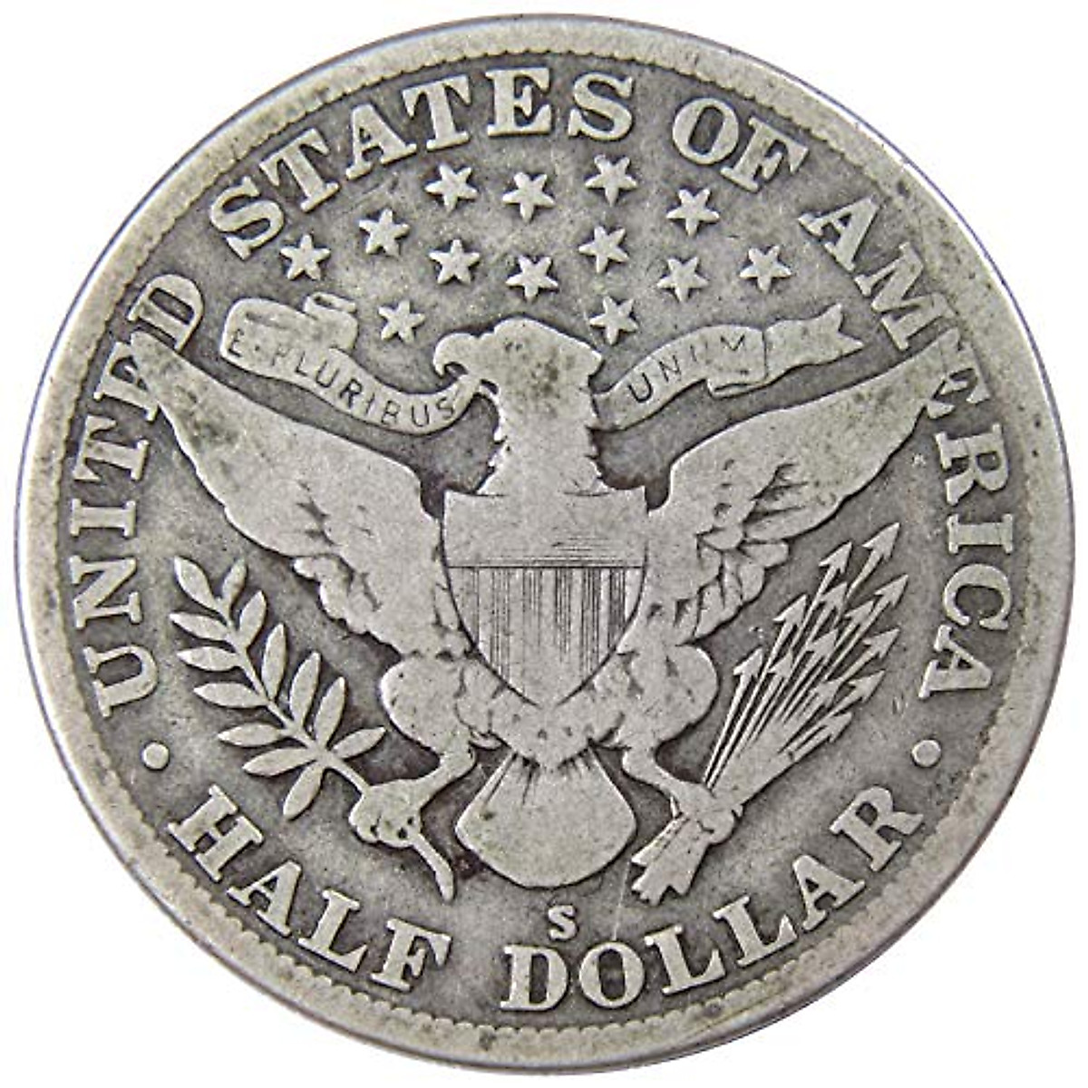 1915 S Barber Half Dollar G Good 90% Silver 50c US Type Coin Collectible