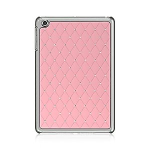 SumacLife Crystal Diamond iPad Mini Dual Layer Snap-On Case Fits All iPad Mini Models, Pink (CrystalDmndIPMSnapPNK)