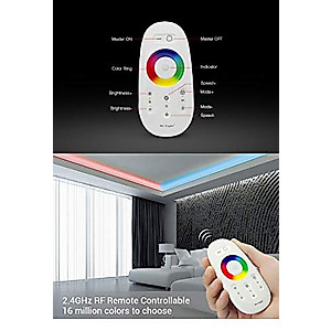 LGIDTECH FUT027 Miboxer RGBW LED Remote+Controller Receiver Box 12-24V,Compatible with 5050 3528 etc. RGBW LED Strip Lights with 5 Wires