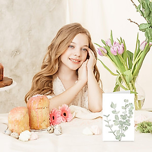 JarThenaAMCS 36 Pack Greenery Greeting Cards Watercolor Green Eucalyptus Leaves Note Cards with Envelopes Stickers Bulk Spring Summer Blank Cards for Birthday Wedding Baby Shower Bridal Shower