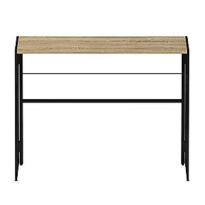Furinno Riau No Tool/No Assembly/Folding Metal Frame Computer Desk, Sonoma Oak/Black